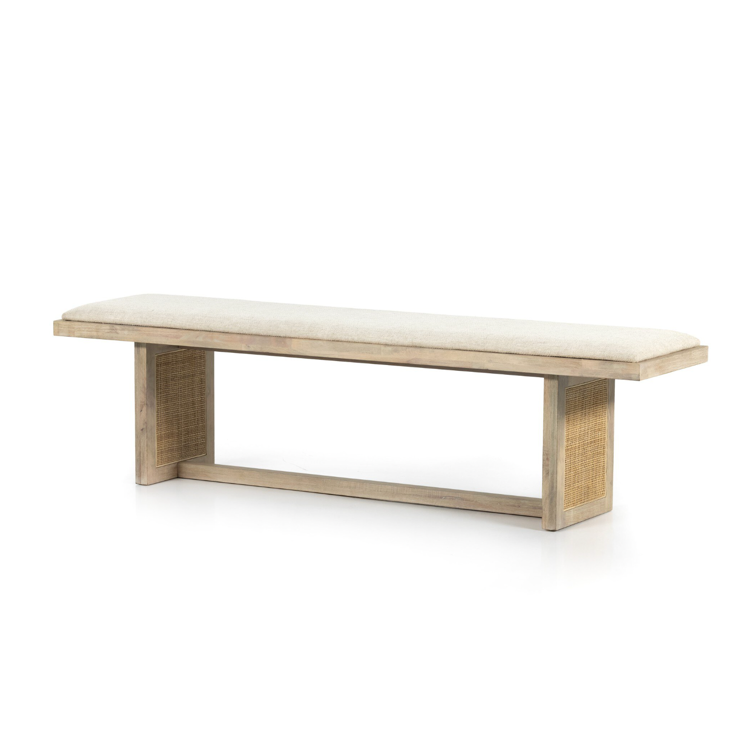 Clarita Dining Bench - White Wash Mango – Arcadia Modern Home