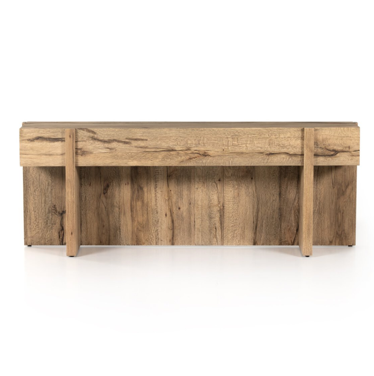 Bingham Console Table - Rustic Oak Veneer – Arcadia Modern Home