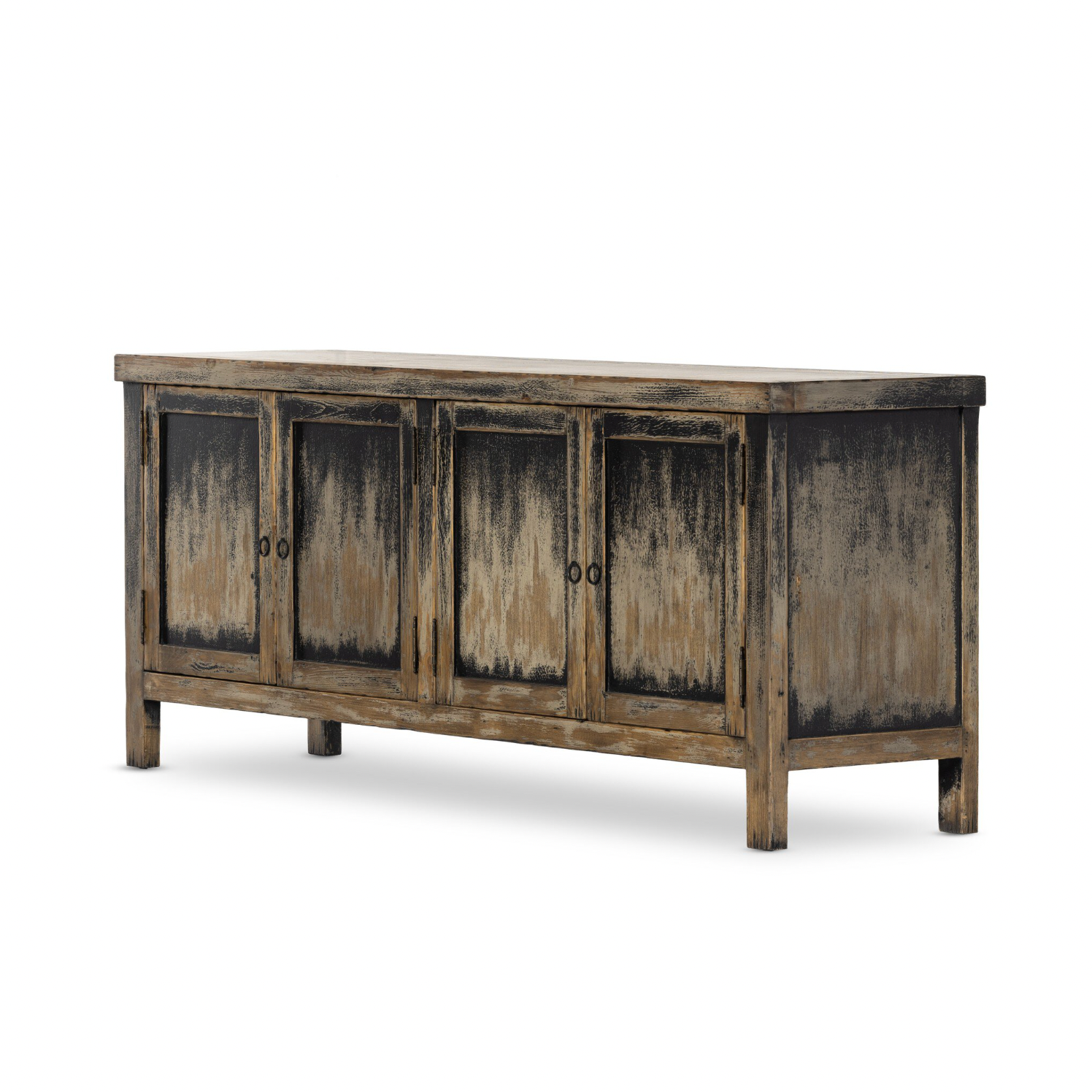 Hitchens Media Console - Worn Black – Arcadia Modern Home