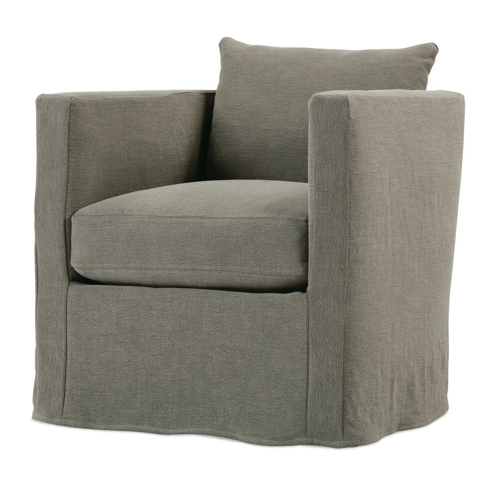 Custom Rothko Slipcovered Swivel Chair – Arcadia Modern Home